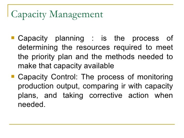 產能控制(Capacity control) - 安瑟供應鏈及物流運籌管理專有名詞 - udn部落格