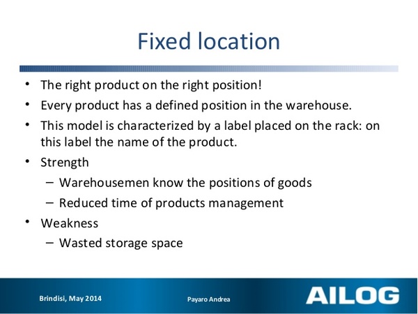 固定位置儲存（Fixed Location Storage) - 安瑟供應鏈及物流運籌管理專有名詞 - udn部落格