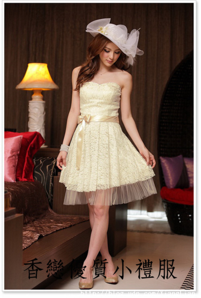 D2208 甜心女孩˙新款100%實拍蕾絲胸花蝴蝶腰帶小禮服甜心女孩 - 香戀優質小禮服 - udn部落格